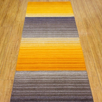 Miko Stripe Hall Runners in Orange - 70x300cm
