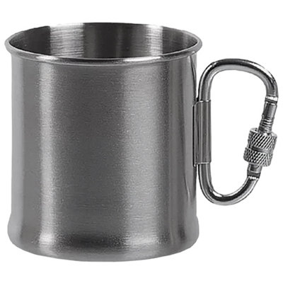 Mil-Tec Stainless Steel Cup With Carabiner 250ml