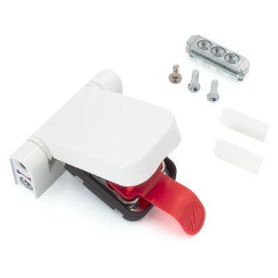 Mila ProSecure Flag Door Hinge (2 Pack) - 19mm, White