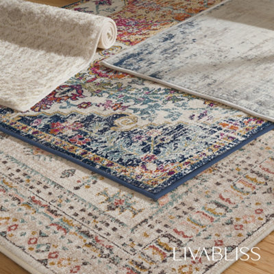 MILENA Abstract Modern Marble Grey/White Area Rug 120 x 170 cm