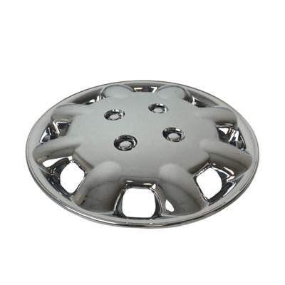 Milenco 13" Chrome Plastic Easy to Fit Wheel Trims Set of 2