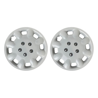 Milenco 14" White Caravan Wheel Trims - Set of 2