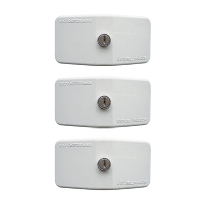 MILENCO DOOR FRAME LOCKS TRIPLE PACK HIGH-SECURITY