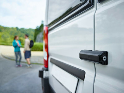 Milenco Van Locks Slide Barn Door High Security Black - Twin Pack