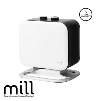 Mill Compact Electric Fan Heater Radiator 1200W / 1800W Free Standing ...