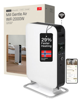 Mill Heat Gentle Air WiFi Oil Filled Radiator 2000W