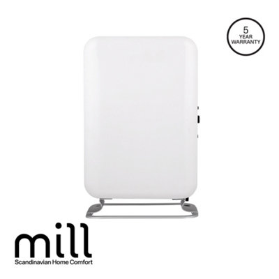 Mill Heater Oil Filled Radiator 2000W Portable - White - Electric ...