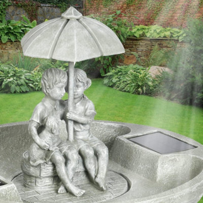 Mill Solar Fountain Garden Water Feature Ornamental Patio Centrepiece ...