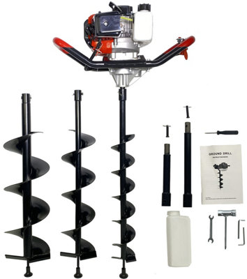 MILLER & MASON 52CC PETROL EARTH AUGER FENCE POST HOLE BORER GROUND DRILL