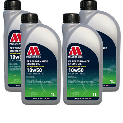 MILLERS EE Performance Abarth 10w50 Fully Synthetic Engine Oil 4x1L