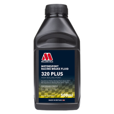 Millers Oils DOT 4 Brake Fluid Motorsport Racing 320 SAE J1704 SAE J 1703 500ml