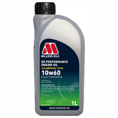 Millers Oils EE Performance 10W60 Fully Synthetic Engine Oil 4x1L