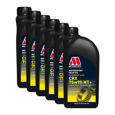 Millers Oils Motorsport CRX 75w-90 75w90 NT+ Fully Synth Gear Oil 6x1L