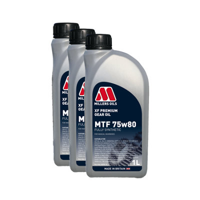 Millers XF Premium MTF 75w80 Fully Synthetic Gear Oil API GL-4, GL-5 3x1L