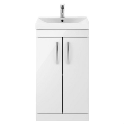Millwich Contemporary 2 Door Floor Standing Vanity Unit with Thin Edge ...