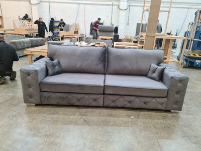 Milton 4 Seater Straight - Grey Fullback