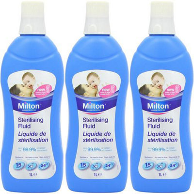 Milton Sterilising Fluid 1L - Baby and Home (Pack of 3) | DIY at B&Q