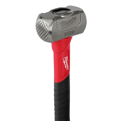 Milwauke 4932478255 3lb Club Hammer 1.36 kg Milled Face Fiberglass Handle
