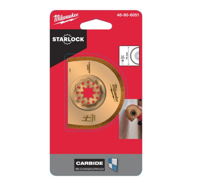 Milwaukee 48906051 Starlock Multitool Blade Grout Remover Carbide Blade ...