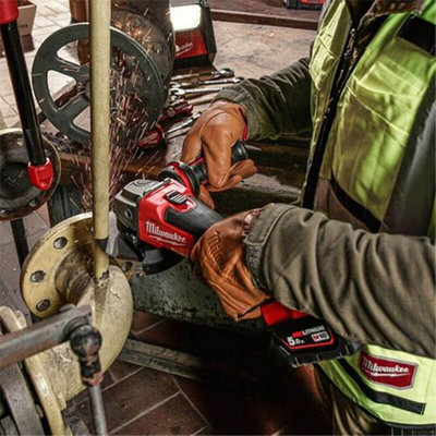 Milwaukee FUEL Brushless Angle Grinder 18V Cordless Slide Switch + x10 ...