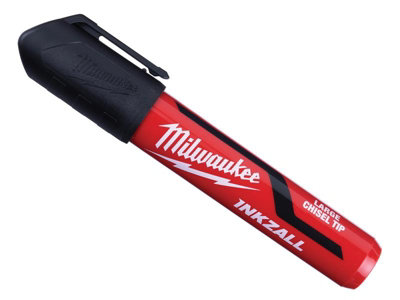 Milwaukee - INKZALL Large Chisel Tip Marker Black (Pack 3) | DIY at B&Q