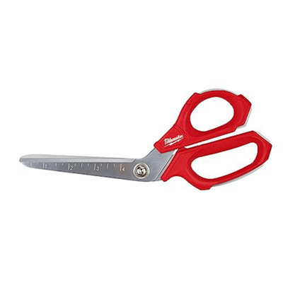 Milwaukee Jobsite Offset Scissors Large Handle Holes All Metal Core ...