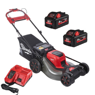 Milwaukee Lawn Mower Self Propelled 53m Deck Fuel Brushless x2 8ah High ...