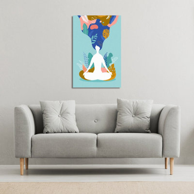 mindfulness, meditation and yoga (Canvas Print) / 31 x 41 x 4cm