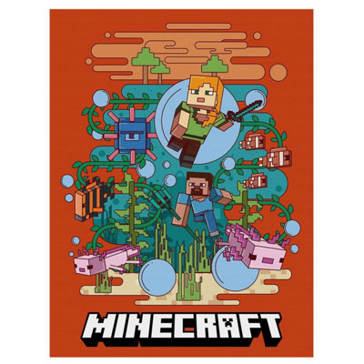 Minecraft Canvas Multicoloured (40.5cm x 2cm x 30.5cm)