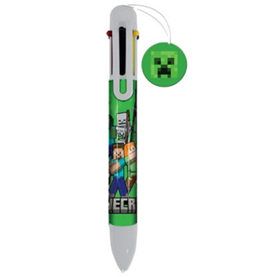Minecraft Creeper Multicoloured Pen Multicoloured (One Size)