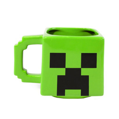 Minecraft Face Creeper Mug and Coaster Set Green (One Size)