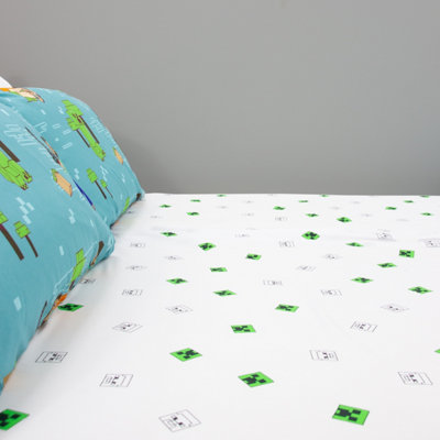 Minecraft Grids Double Fitted Sheet