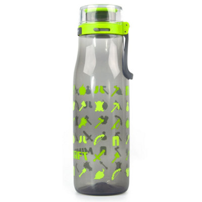 Minecraft Resources Kiona Sports Bottle Grey/Green (One Size)