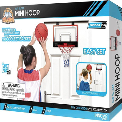 Mini Basketball Hoop Net Indoor Over the Door Backboard With Ball Pump ...