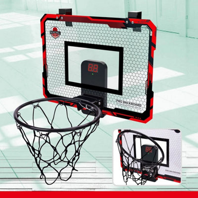 Mini Basketball Hoop Net Indoor Over the Door Backboard With Ball Pump ...
