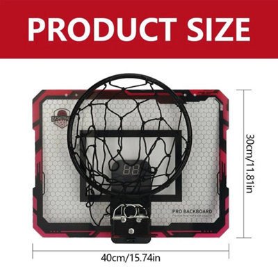 Mini Basketball Hoop Net Indoor Over the Door Backboard With Ball Pump ...