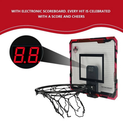 Mini Basketball Hoop Net Indoor Over the Door Backboard With Ball Pump ...