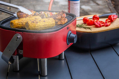 MINI-BBQ PORTABLE GAS BBQ - RED