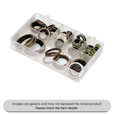 Mini Bonded Seals Dowty Type O-Rings Washers BSP Assorted Box 65pcs