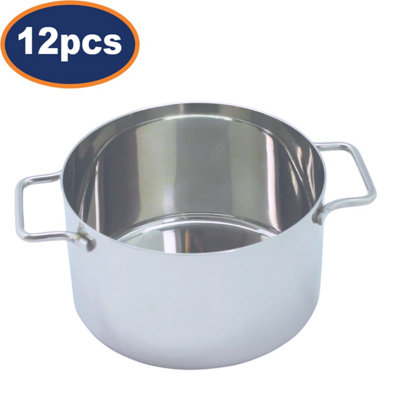 Mini Casserole Pot Without Lid 18/10 Stainless Steel Mirror Finish 10cm ...