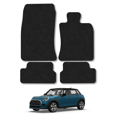 Mini Cooper 2006-2014 (R56) Car Mats Black Carpet Tailored Easy Clean Clips
