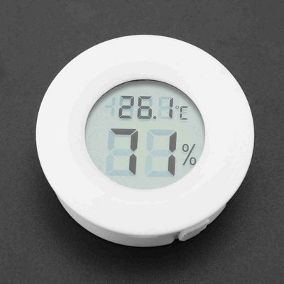 Mini Digital LCD Thermometer&Hygrometer for Reptiles-Round Temperature ...