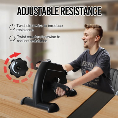 Mini Exercise Bike Under Desk Bike for Arm Leg Training, Pedal ...