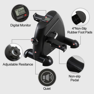 Mini Exercise Bike Under Desk Bike for Arm Leg Training, Pedal ...