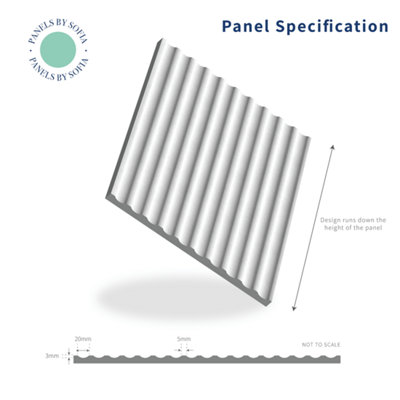 Mini Fluted Wall Panel - Paintable & Moisture Resistant - Panels by ...