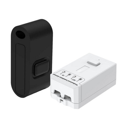 Mini FOB Wireless Switch 1 Gang, Black for ECO RANGE + 500W RF Receiver