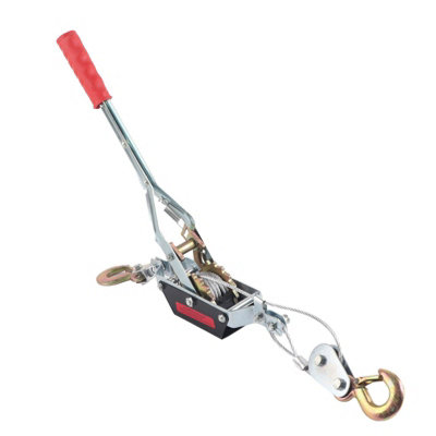 Mini Hand Power Puller with Double Hooks-2 Ton Wire Rope Tightening and ...