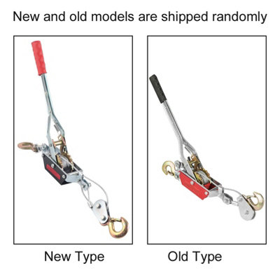 Mini Hand Power Puller with Double Hooks-2 Ton Wire Rope Tightening and ...