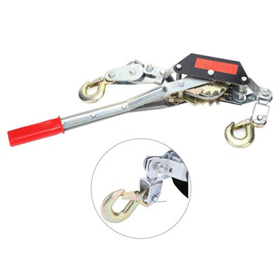 Mini Hand Power Puller with Double Hooks-2 Ton Wire Rope Tightening and ...