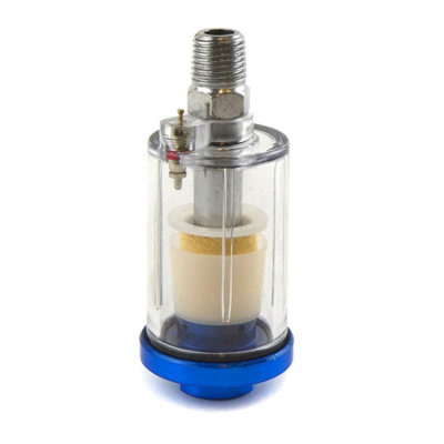 Mini HVLP Gravity Feed Spray Gun 0.8mm, Inline Moisture Trap Pressure ...